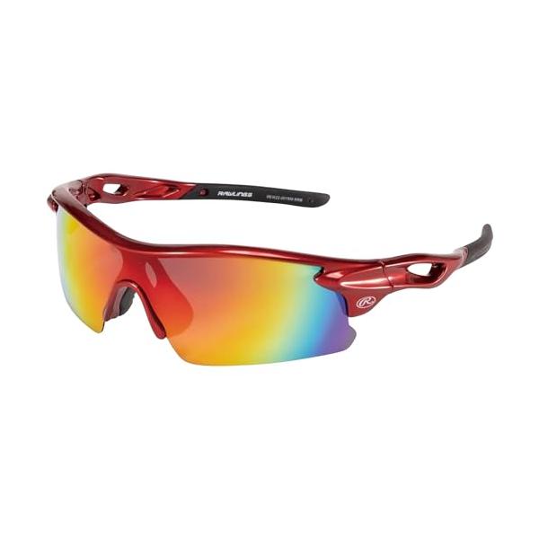 REW22-002SM-RRBレッド/Free Size/REW22-001SM・Style:REW22-002SM-RRB・パッケージ個数:1・カラーレンズ／スモーク with レッドミラー、フレーム／レッド、ラバー／ブラック素材フレーム...