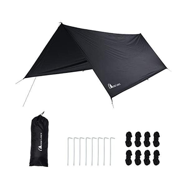 ブラック/3m*4m/TMB-01-34・Size:3m*4m・パッケージ個数:1・タープ仕様生地：190Tポリエステル、ブラックガム塗層　/　耐水圧：3000mm　/　本体サイズ：3m×4m　/　収納サイズ：約28x18x7cm　/　セッ...