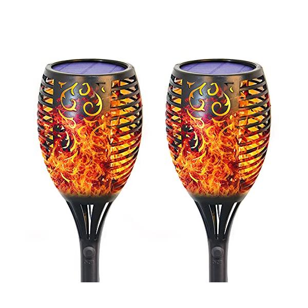 ??的レッド/赤-2本セット/-・Size:赤-2本セット・?96個LED96個LEDを搭載して、より明るくて、燃えている炎の姿でお庭や歩道、ガーデン、ビーチなどに取り付けて、路地、芝生などに取り付けて、ロマンチックな雰囲気を作られます。・...