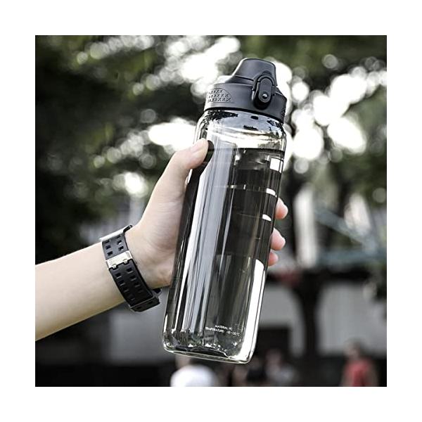 Black/1500 ml/TSSLSH05XL・Size:1500 mlColor:Black・完全透明ボトルデザイン：高品質の食品グレードPC素材の透明ボトル、100℃の熱湯を運ぶことができ、美しく、耐久性があります。・安全で便利なデザ...