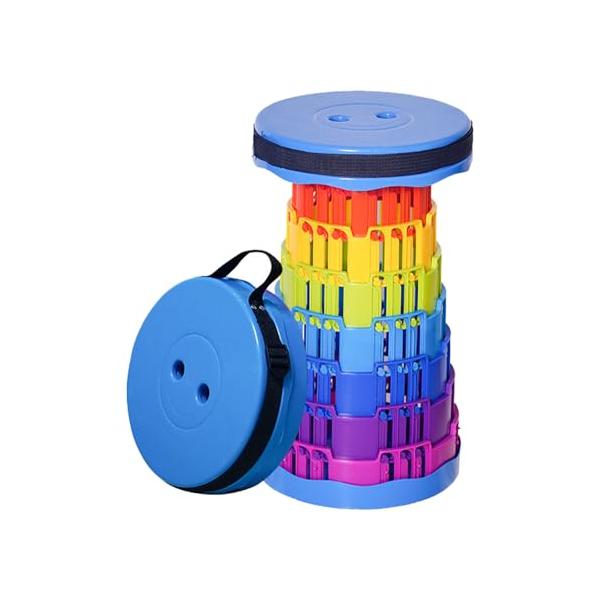 ブルートップ・カラーコア/高さ：7.5cm - 45cm/-・Color:ブルートップ・カラーコア・高さ調整で自由自在軽く引っ張るだけで1秒で展開。回転させて7.5cmから45cmまで自由に調節でき、子供の学習から大人の休憩、アウトドアまで...
