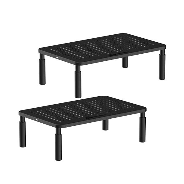 １個入りブラック　2個入り/2個入り/MR01-2PACK-DE・Color:ブラック　2個入りSize:2個入り・パッケージ個数:1・製品仕様商品名：モニター台 卓上タイプ　幅37CM、奥行24CM、高さ10/12/14CM　3段式調節　...