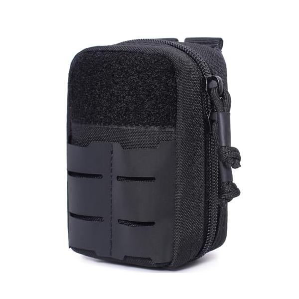 05 ブラック/1個/AZ-OS35・Color:05 ブラック・?素材1000Dナイロン生地、軽量、耐摩耗性、耐久性抜群です・?寸法縦13 × 横8.5 × 奥行き4cm、重量85gです・?仕様ダブルジッパー開閉式、2本のモールストラップ...