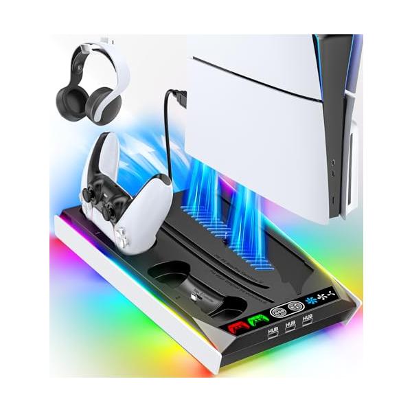 ブラック/-/VG-P5296XS-Pro・対応機種ps5 縦置きスタンド 新型はPS5 Pro/新型PS5 Slim/旧型PS5の通常版とデジタル版両方に対応です。純正PS5コントローラーまたはPS5 edgeコントローラーを2台同時に充...