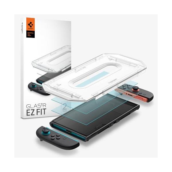 -/Nintendo Switch 2/AGL10156・Size:Nintendo Switch 2・パッケージ個数:1・EZ Fitトレイとデバイスの位置が正しく合っていない状態でガラスフィルムを貼り付けた場合、フィルムとディスプレイに...