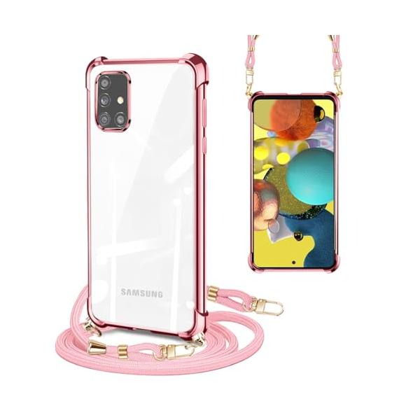 ローズゴールド/Galaxy A51/-・Size:Galaxy A51Color:ローズゴールド・対応機種Galaxy A51インチ対応なので、機種を間違いないようご注意下さい。シリコンケースには首から下げられるようにショルダーストラップ...