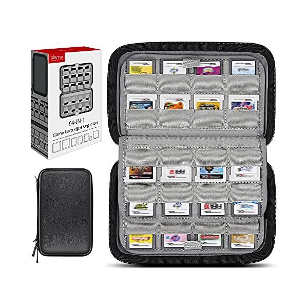 黒色/-/SVG190402GC・パッケージ個数:1・収納できる驚きの収納力！3DS・DS・SWITCH・VITAソフトカードまたはSDメモリカードが64枚収納できます。・ポーチ内側の4個仕切り。各仕切りパネルには、ゲームカードやメモリーカ...