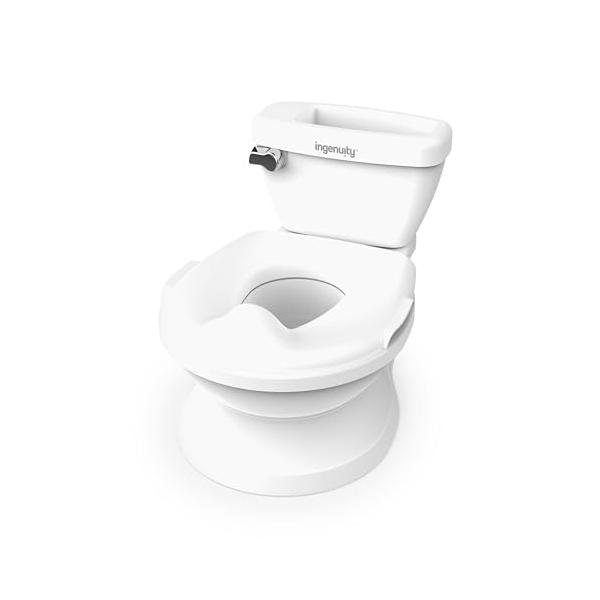 ホワイト/-/11124・トイレトレーニングを楽しく！大人用トイレにそっくりなリアルなデザインのポッティ（おまる）です。・2023年「Best of the Bump Awards」で「Best Potty Training Toilet」...
