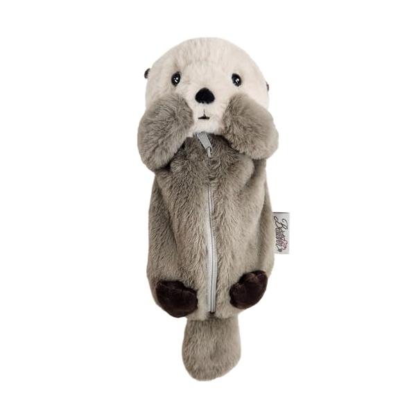 ぬいぐるみ型ペンケースブラウン/大/48138・アニマル　ラッコ