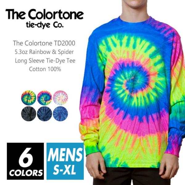 商品名 The Colortone カラートーン TD20005.3 oz レインボー＆スパイダー ロングスリーブTシャツ素材 綿100%サイズ サイズ 着丈 身幅 裄丈S 66 43 80M 68.5 48 82.5L 71 54.5 8...