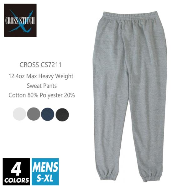 商品名 CROSS STITCH クロスステッチ CS721112.4oz マックスヘビースウェットパンツ素材 ヘザーグレー:綿60%ポリエステル40%その他:綿80%ポリエステル20%サイズ 総丈 ウエスト(平置き) 股下 股上 わたりS...