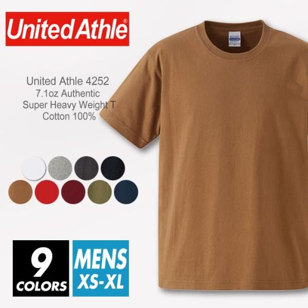 商品名 United Athle ユナイテッドアスレ 4252-01オーセンティック スーパーヘヴィーウェイト 7.1オンス Tシャツ素材 綿100% オープンエンド糸サイズ サイズ 着丈 身幅 肩幅 袖丈XS 62 43 37 16S 6...