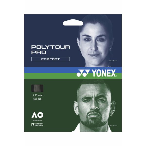 ■メーカー:YONEX (ヨネックス)■品番:PTGP125/PTGP130■商品名:POLYTOUR PRO■カテゴリ:テニスガット■ゲージ:1.25mm/1.30mm■カラー:グラファイト(278)■素材:ハイポリマーポリエステル