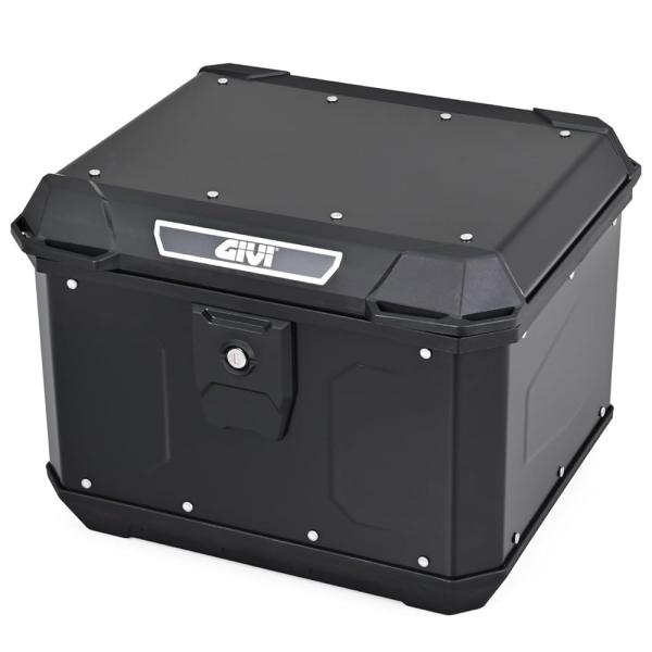 「商品情報」「主な仕様」バイク用リアトップケース(モノロック)フルフェイスヘルメットとカッパや小物が入るサイズ4箇所のベルトループでケース上部にシートバッグなど装着可能容量：47L、最大積載重量：3kg外寸：奥行390×幅449×高さ332...