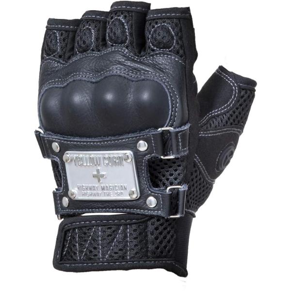 「商品情報」メッシュ×牛革使用、半指タイプ、メタルプレート装備「主な仕様」メッシュ×牛革使用、アマーラ/半指タイプ、メタルプレート装備