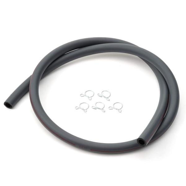 「商品情報」耐油性、耐候性に優れた二重構造のバイク用ガソリンホース。【仕様1】ガソリンホースは内側に耐ガソリン性に優れる合成ゴム、外側には耐候性に優れたポリエチレンゴムを採用【仕様2】ホースクリップ5個付き【仕様3】耐熱温度100℃、耐圧1...