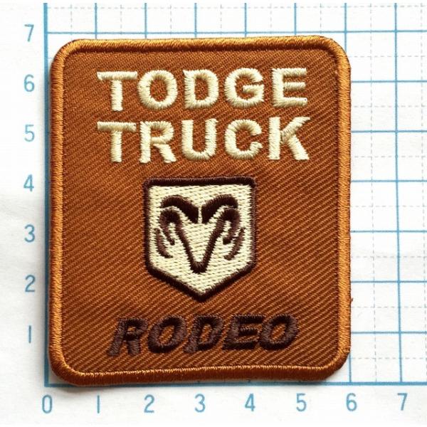 TODEGE TRUCK RODEO 黒 四角型 ワッペン 爆売り！