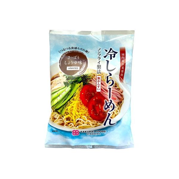 麺は北海道産契約栽培小麦を使用し、熱風乾燥で仕上げました。甘味をおさえたさっぱり味のスープ付です。化学調味料、保存料、着色料は一切使用しておりません。■原材料：ノンフライ麺【小麦粉・でんぷん・食塩】、スープ【醤油・砂糖・醸造酢・食塩・ごま油...