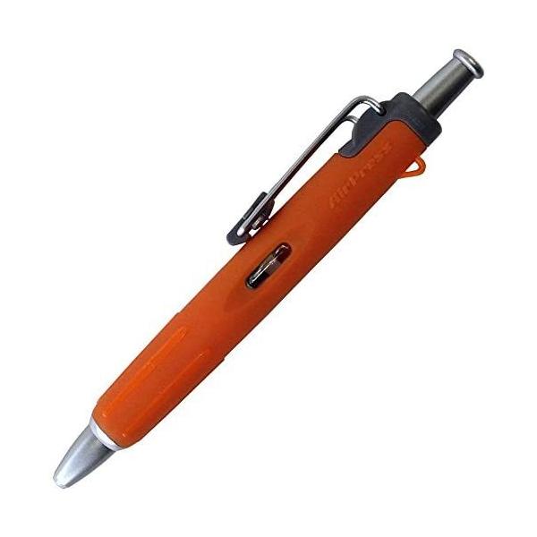 ・ノックをするだけで、インク芯に圧縮空気を送り込むので、ペン先へインクを最後まで届けることができます。・普通のボールペンでは書けなくなってしまう上向き筆記も可能です。