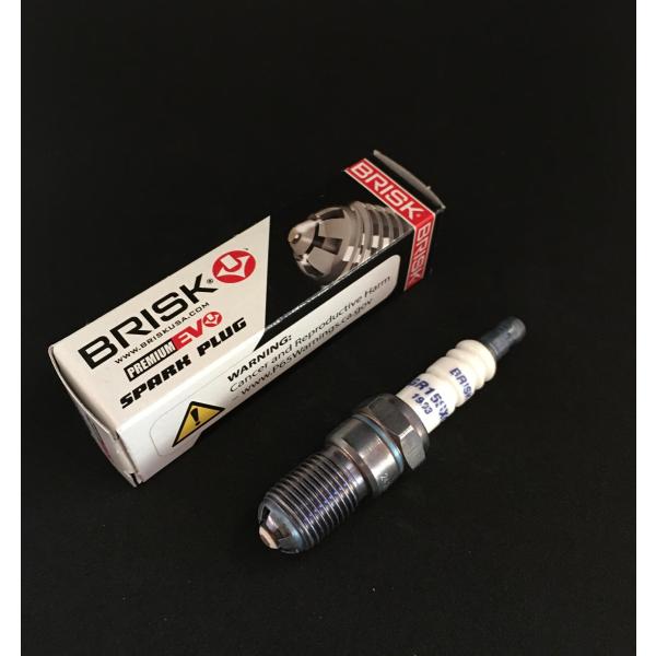 正規輸入品（最新ロット） 新品1本 レジスタータイプ（抵抗入り）  ターミナル　カシメ式（簡単な加工により取り外し可能, ターミナル形状は変更になる場合があります） 適合：ブリスク　GOR15LGS　互換ネジ径1４ｍｍ、リーチ18ｍｍ、プラ...