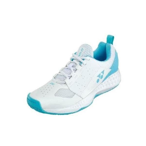 YONEX (ヨネックス)パワークッション106 [SHT106]   ★オムニ＆クレーコート用★　テニスシューズ　カラー ホワイト/サックスアッパー 人工皮革＋合成樹脂ミッドソール 合成樹脂アウトソール ゴム底在庫が流動しているためご注文...