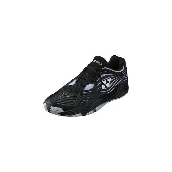 【在庫限り】YONEX (ヨネックス) パワークッションフュージョンレブ5 MAC [SHTF5MAC]  ブラック／パープル（537）　★オールコート用★　フュージョン　テニスシューズ■素材：アッパー：合成繊維+合成樹脂ミッドソール：合成...