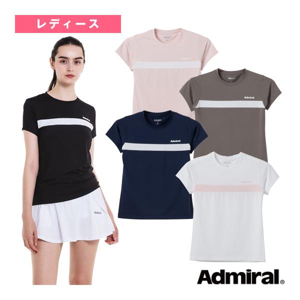 アドミラル(Admiral) テニスウェア（レディース） ナローフロントラインTシャツ レディース ATLA608 Admiral テニスウェア ナローフロントラインTシャツ レディース 2026年 春夏 半袖「国内正規品取り扱い店」
