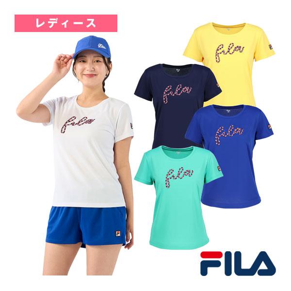 フィラ テニスウェア（レディース） 2026年03月上旬【予約】コード刺〓Tシャツ レディース CZ6SGW041 FILA テニスウェア コード刺〓Tシャツ レディース 2026年 春夏 半袖 UV「国内正規品取り扱い店」