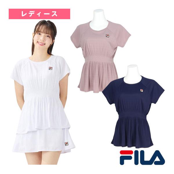 フィラ テニスウェア（レディース） ゲームシャツ レディース EL0011 FILA テニスウェア ゲームシャツ 単色 半袖 2025SS SALE セール「国内正規品取り扱い店」
