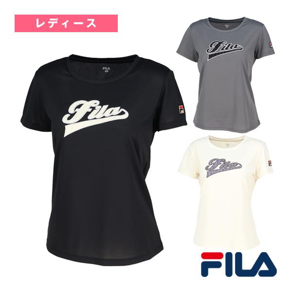 フィラ テニスウェア（レディース） アップリケTシャツ レディース EL0251 FILA テニスウェア アップリケTシャツ レディース 2025年 秋冬 半袖 UV「国内正規品取り扱い店」