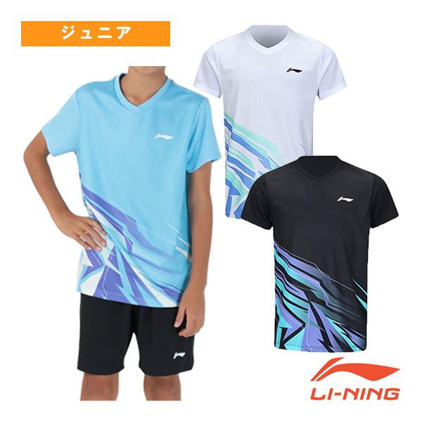 リーニン バドミントンウェア（ジュニア） ゲームウェア上下セット ジュニア AATV028 LI-NING バドミントンウェア ゲームウェア上下セット ジュニア 2025年 春夏 Tシャツ ショットパンツ ズボン「国内正規品取り扱い店」