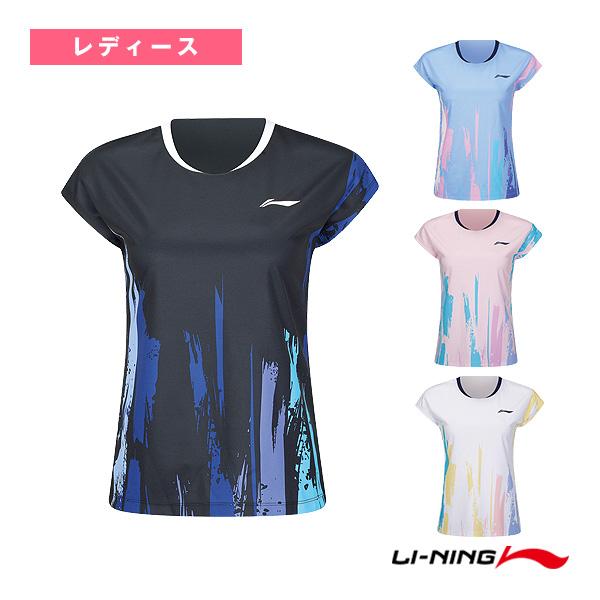 リーニン バドミントンウェア（レディース） ゲームシャツ レディース AAYV262 LI-NING バドミントンウェア ゲームシャツ レディース 2026年 春夏 Tシャツ 半袖「国内正規品取り扱い店」