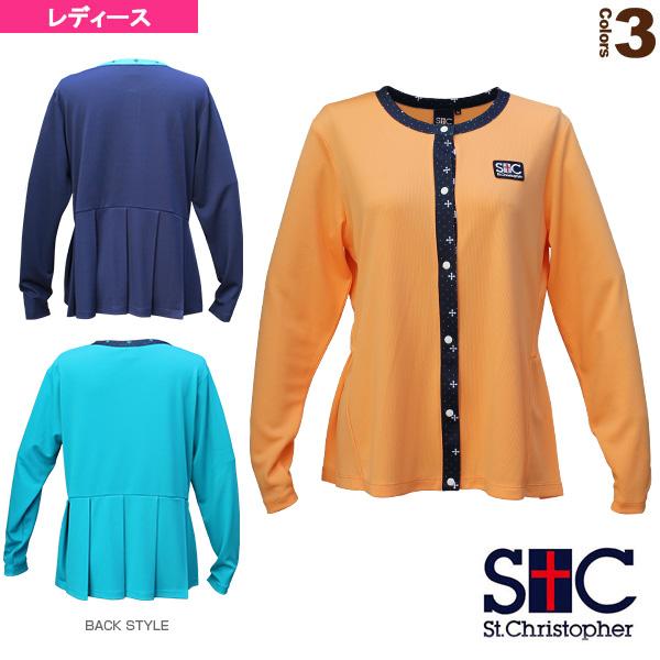 セントクリストファー テニス・バドミントンウェア（レディース） ウエストプリーツカーディガン／レディース（STC-BBW6319） St.Christopher センクリ大特価「国内正規品取り扱い店」
