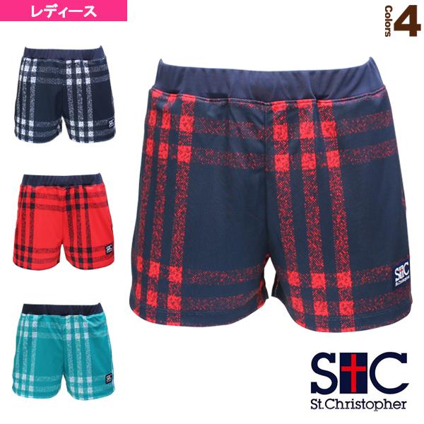 セントクリストファー テニス・バドミントンウェア（レディース） ラブドチェックショートパンツ／レディース（STC-BBW6324） St.Christopher センクリ大特価「国内正規品取り扱い店」