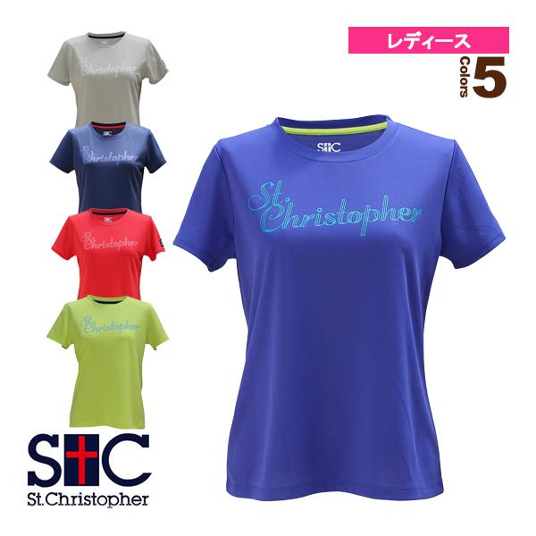 セントクリストファー テニス・バドミントンウェア（レディース） カーシブロゴプラクティスT／レディース（STC-BCW2347） St.Christopher センクリ大特価「国内正規品取り扱い店」