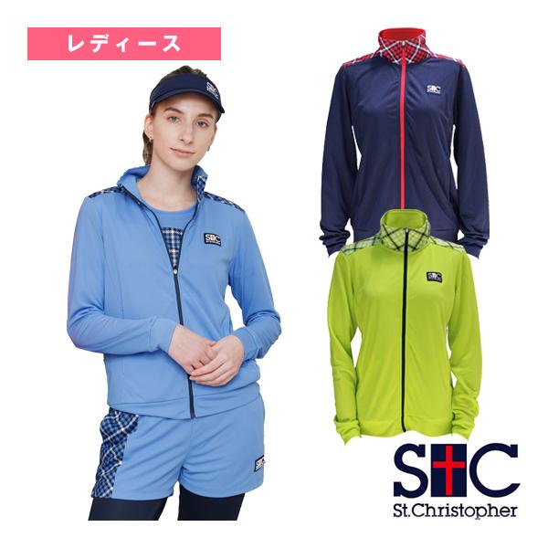 セントクリストファー テニス・バドミントンウェア（レディース） チェックジップアップジャケット／レディース（STC-BDW2389） St.Christopher センクリ大特価「国内正規品取り扱い店」