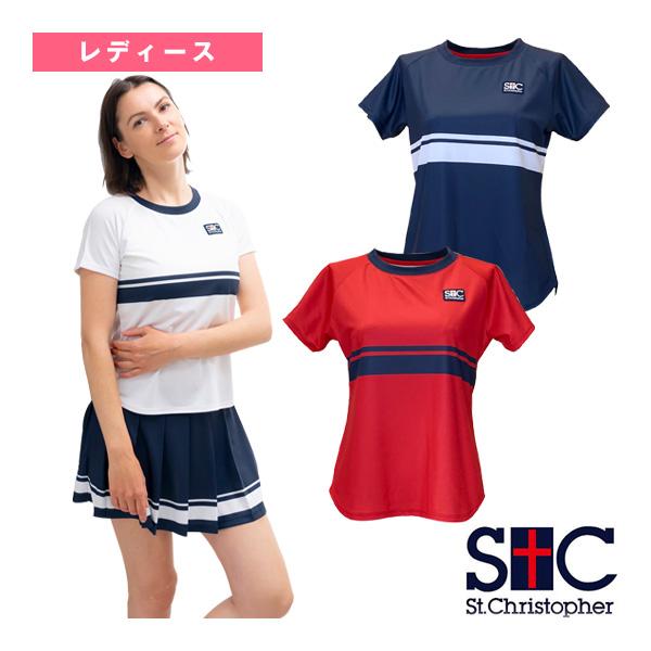 セントクリストファー テニスウェア（レディース） ウエストラインゲームシャツ レディース STC-BEW6531 St.Christopher テニスウェア ウエストラインゲームシャツ レディース 2025年 秋冬 Tシャツ 半袖「国内正規...