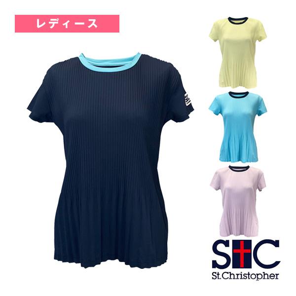 セントクリストファー テニスウェア（レディース） 2段プリーツシャツ レディース STC-BFW2061 St.Christopher テニスウェア 2段プリーツシャツ レディース 2026年 春夏 Tシャツ 半袖「国内正規品取り扱い店」