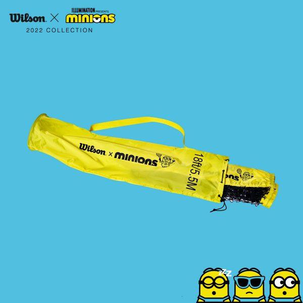 ウィルソン テニスアクセサリ・小物 ミニオンズテニスネット／MINIONS TENNIS NET／バッグ付（WR8414301001） Wilson ジュニアネット 練習用具「国内正規品取り扱い店」