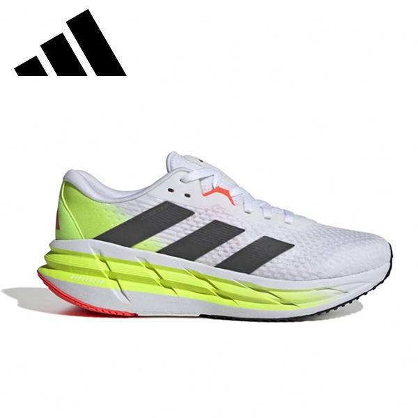 【商品名】 アディダス ADISTAR 3 M 【メーカー品番】 IE8222【カラー】 ホワイト×レモン【サイズ】 24.5cm〜33.5cm【生産国】 ベトナム【素材】 アッパー：合成繊維　　　   アウトソール：ゴム底【仕様】 レギュ...