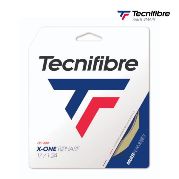 【商品名】Tecnifibre X-ONE BIPHASE（エックスワン バイフェイズ）【品　番】　01GXO-12m【カラー】　ナチュラル（NAT）/ブラック（BLK）/レッド（RED）【素　材】ナイロン（ELASTYL TM) 、ポリウ...