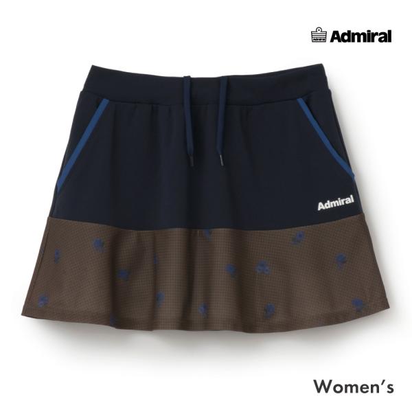 【商品名】フラワーチェックフレアスコート【品番】ATLA660-30【カラー】ネイビー（30）【サイズ】S・M・L・LL【素材】ポリエステル 97％ ポリウレタン3％ 【機能】吸水速乾・ストレッチ・両脇ポケット・ウェスト紐調整あり【備考】こ...