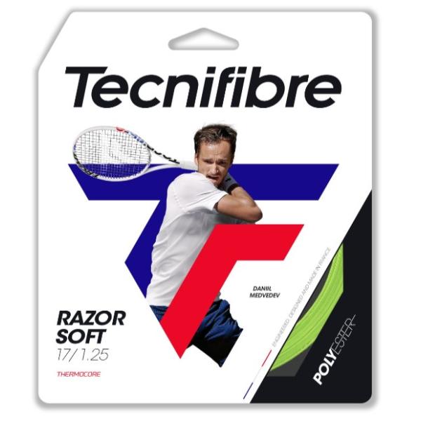 テクニファイバー(Tecnifibre)　レーザーソフト125(ライム) 素材：ポリエステルゲージ:1.25mm長さ：12mカラー：ライム構造：ポリエステルモノ●本商品は実店舗と他サイトでも同時販売を行っております。その為、ご注文のタイミン...