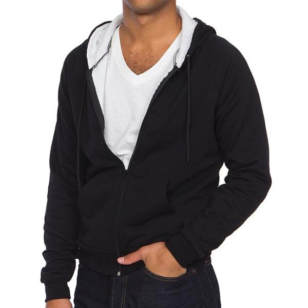 人気のスウェットパーカの裏地にベイビーサーマルをライニング！【カリフォルニアフリース】 カラーのコントラストもGOOD!americanapparel