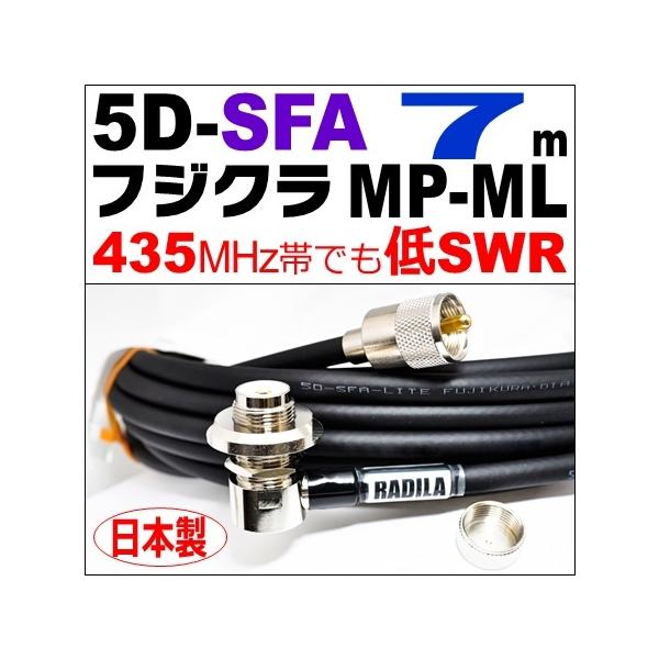 【インピーダンス】 50Ω【推奨用途】モービル用（車載用）【ケーブル】5D-SFA-LITE（フジクラダイヤケーブル社製）【コネクタ】MP-MLJ（低SWR品，ミリネジ）【長さ誤差】±1％【製造メーカ】RADILA【添付品】SWRと通過損失...