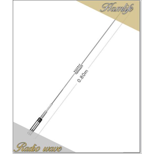 NR760H●周波数:144/430MHz帯●耐入力:150W（144/430MHz)合計●利得:2.15dBi(144MHz),5.5dBi(430MHz)●形式:1/2λ(144MHz),5/8λ×2段（430MHz）●SWR:1.5以...