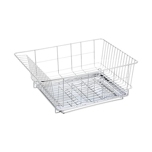 ステンレス/大/SUI-6073・PatternName:水切りバスケット(大)ステンレストレー・パッケージ個数:1・サイズ:44×31.5×18cm・本体:ステンレス鋼、トレー:ステンレス鋼・生産国:中国・パッケージ重量: 1.2 kg