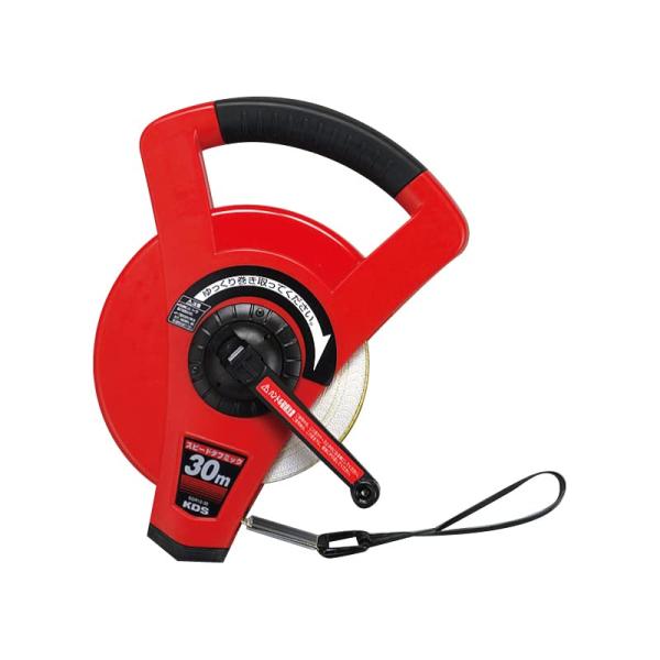 レッド/長さ30 m/EKA066・パッケージ個数:1・巻き取り4倍速・本体サイズ:長さ30.4cm×幅22cm×厚さ4.5cm・自重=590g・生産国:日本・材質=ケース:ABS樹脂、テープ:グラスファイバー