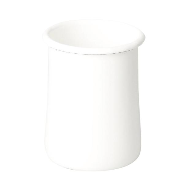 ホワイト/(約)外径9.5×高さ12cm/HB-3688・PatternName:カトラリースタンド・パッケージ個数:1・サイズ:(約)外径9.5×高さ12cm・素材・材質:表面加工/ほうろう、材料の種類/ほうろう用鋼板