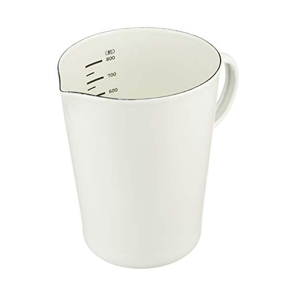 ホワイト/800ml/HB-4435・Size:800ml・パッケージ個数:1・製品サイズ:(約)幅14.5×奥行11×高さ14cm・表面加工:ほうろう・素材・材質:ほうろう用鋼板・容量:800ml・生産国:中国